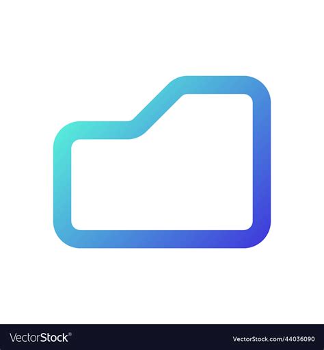 Folder Pixel Perfect Gradient Linear Ui Icon Vector Image