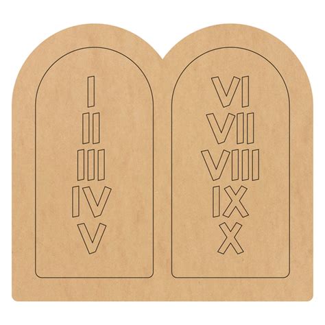 Religious Ten Commandments Wood Shape Unfinished Blank Awesome Life