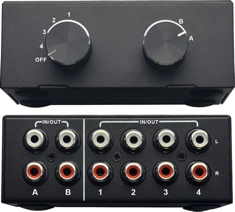 Amazon Com SOLUPEAK In Out RCA Stereo Audio Source Switcher Switch Signal Selector Splitter
