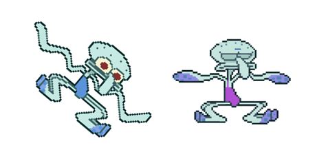 Squidward Tentacles Dancing Pixel Cursor Custom Cursor