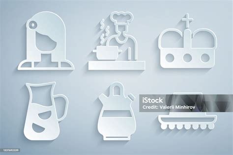 세트 상그리아 투수 스페인의 왕관 스페인 모자 요리와 여성 아이콘 벡터 0명에 대한 스톡 벡터 아트 및 기타 이미지 0명 3차원 형태 과일 Istock