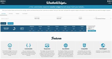 8 Best HTML Weather Widgets For Websites With Automatic Location