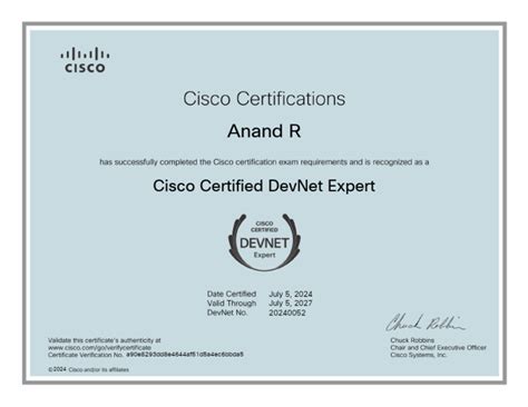 Cisco Certified Devnet Expert Certificate Pdf