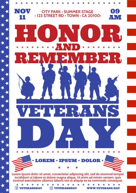 Veterans Day Poster Template Postermywall