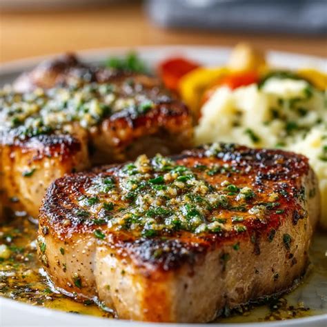 Garlic Butter Pan Seared Pork Chops Juicy Golden And Full Of Flavor