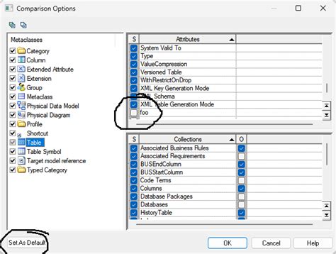 How To Ignore Extended Attributes While Generating Physical Model From