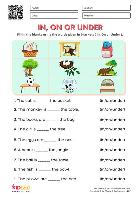 Preposition Worksheet Pdf 5th Grade