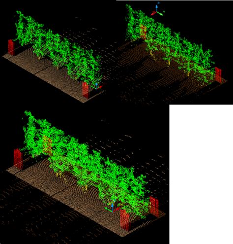 top left cloud of points corresponding to lidar measurements of a crop download scientific