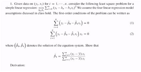 Solved Given Data On Vi Xi For I N Chegg Com
