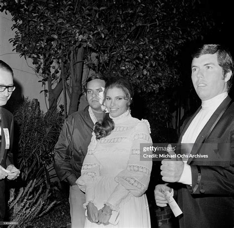 Actress Raquel Welch With Husband Patrick Curtis Attends An Event In