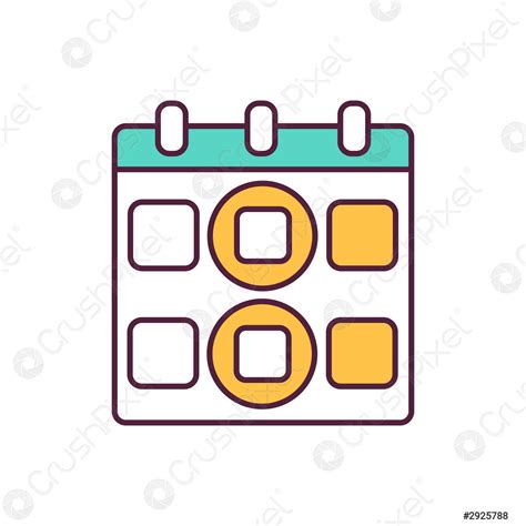 Planning Schedule Orange RGB Color Icon Stock Vector 2925788 Crushpixel