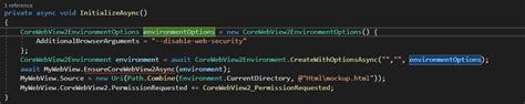 C How Can We Add Environment Parameters To Webview2 Under WinUI3