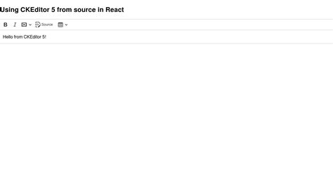 ckeditor 5 with media embed and source forked codesandbox