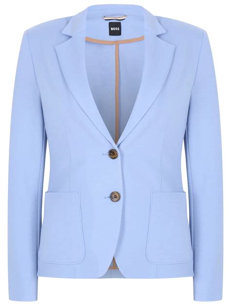 Пиджак из вискозы от Boss за 25 680 рублей со скидкой 40 цвет голубой артикул 50490040 436
