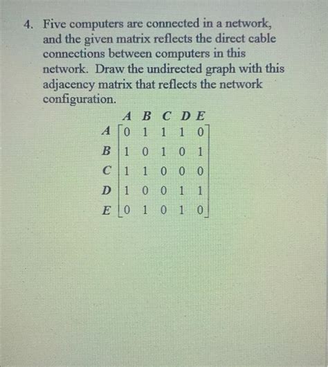 Solved 404 Adjacency Matrices Discrete Math Use The Graphs