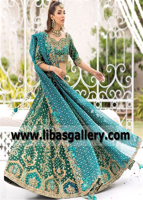 Traditional Wedding Dresses For Mehndi Farah Talib Aziz Latest