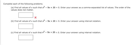 Solved Complete Each Of The Following Problems A Find All Chegg