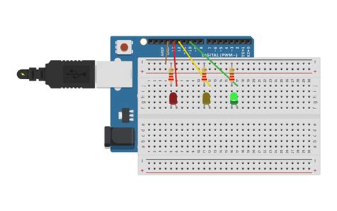 Circuit Design Arduino Leds Tinkercad