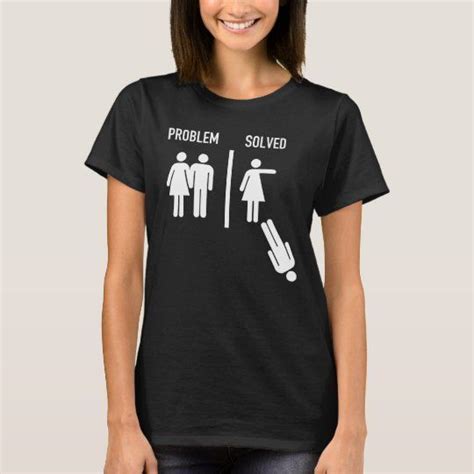 Problem Solved Funny Marriage Versus Divorce T Shirt Zazzle Problem Solved Marriage Humor