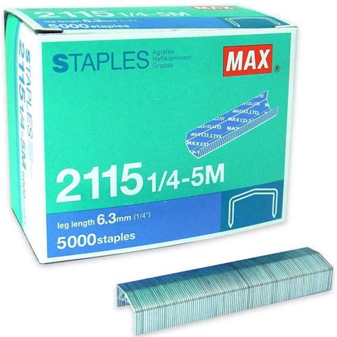 Max 2115 1 4 5m Staples Stapler Bullet Instant Unity