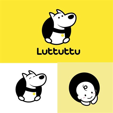 강아지 유아 브랜드 로고 Bi 디자인 제작 포트폴리오 식스맨