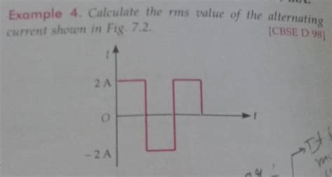 Example Calculate The Rms Value Of The Alternating Cturrent Shoton In