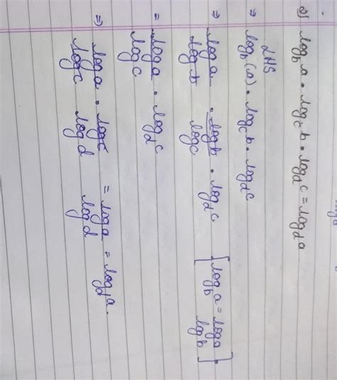 Logb A Logc B Logd C Logd A Brainly In