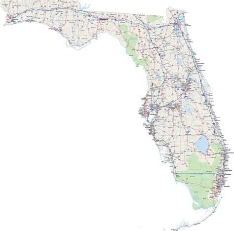 Florida Map Digital Vector Creative Force