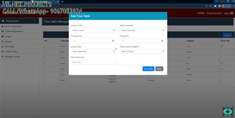 Online College Management System Project In Php And Mysql