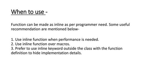 Inline Function In C Pptx