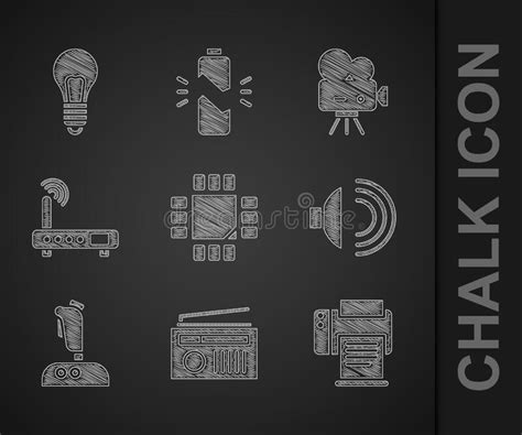 Set Processor With Microcircuits Cpu Radio Antenna Printer Speaker Volume Joystick For