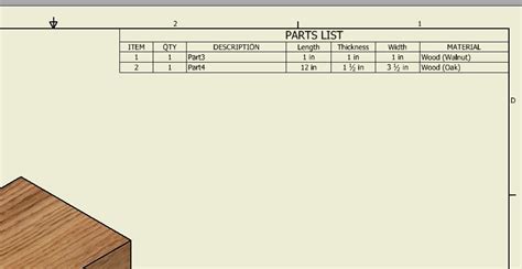 Inventor Bom Template For Wood Working Autodesk Community