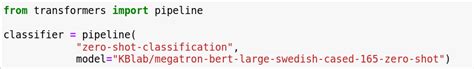 Swedish Zero Shot Classification Model The KBLab Blog