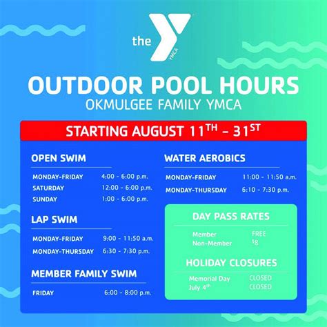 New Ymca Pool Hours Announced Okmulgee Times
