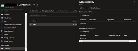 Cannot Delete Blob Using Storage Explorer Or Azure Portal For A Storage Account Storagev2 With