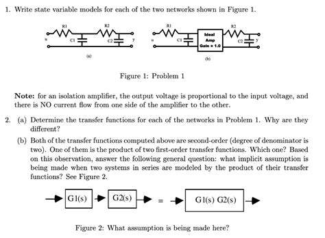 Solved Write State Variable Models For Each Of The Two Chegg Com