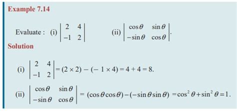Determinants Of Matrices Of Different Order Definition Solved Example Problems