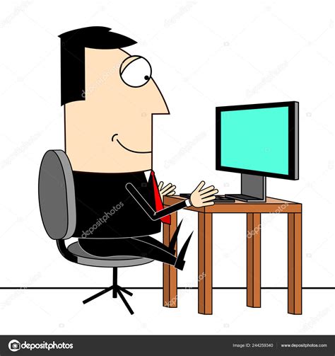 Businessman Computer Clip Art Stock Illustration By ©3d Generator