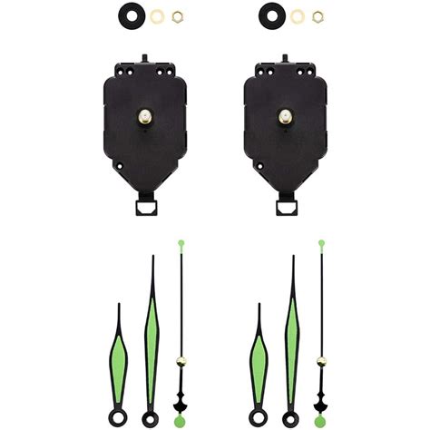 2 Set Quartz Clock Movement Kit Oscillating Movement Luminous Pointer Clock Repair Parts
