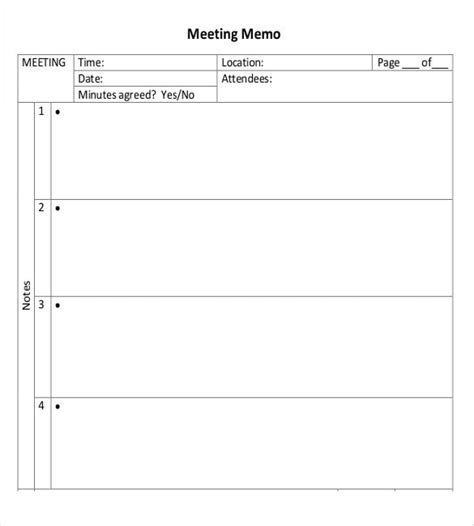 Meeting Memo Template 22 Word PDF Google Docs Documents Download