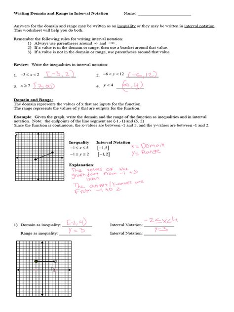 u08 d10classwork b domain and range inequality vs interval notation