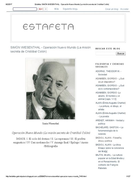 SimÓn Wiesenthal Operación Nuevo Mundo La Misión Secreta De