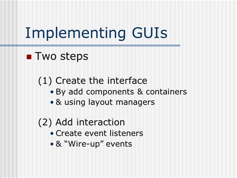Cs102 Gui Awt And Swing Components And Containers Layout Managers