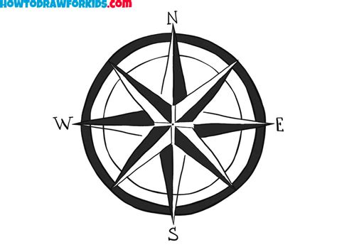 How To Draw A Compass Rose Really Easy Drawing Tutorial My Xxx Hot Girl