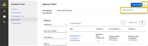 Agency Tasks Inbox Axon Standards