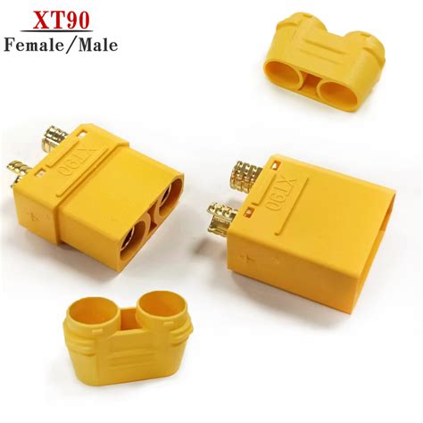 Amass Xt90 Male Female Bullet Plug Connector Gold Plated Xt 90 Banana Plug Jack Bullet Adapter
