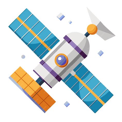 Advanced Vector Design Of A Space Satellite Futuristic And Precise Premium Ai Generated Vector