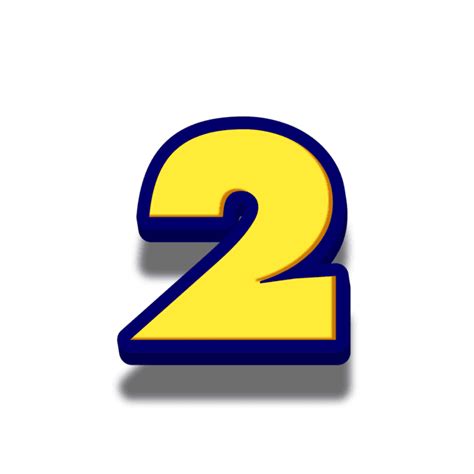 Number 2 Yellow Pngs For Free Download