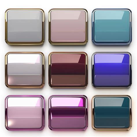 Premium Photo Rectangular Clickable Button Icon