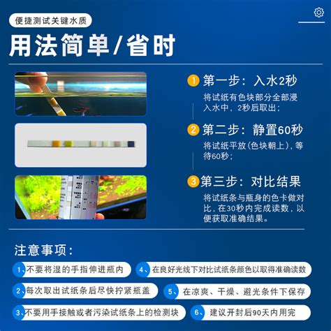 蓝昂鱼缸水质检测试纸器亚硝酸盐gh硬ph酸碱度氯no3测试剂六合一虎窝淘
